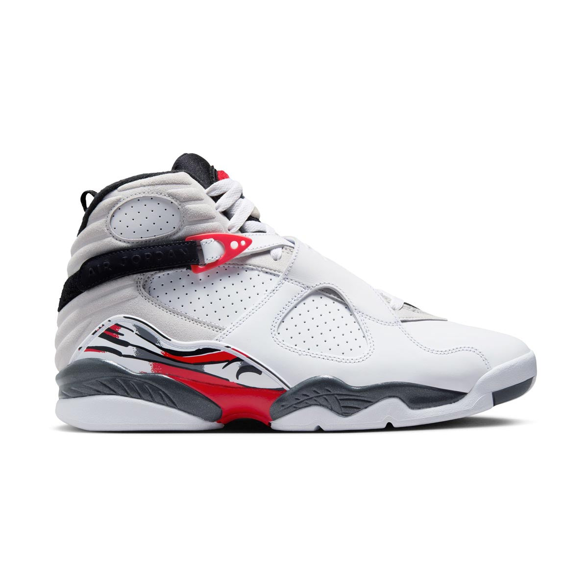 Shop Air Jordan 8 Retro 'White and True Red' Men's Shoes